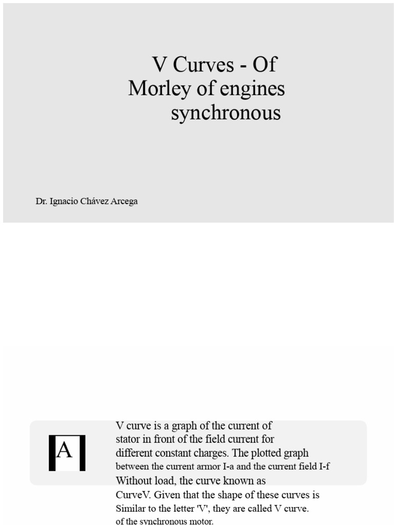 V Curves of Synchronous Motors | PDF