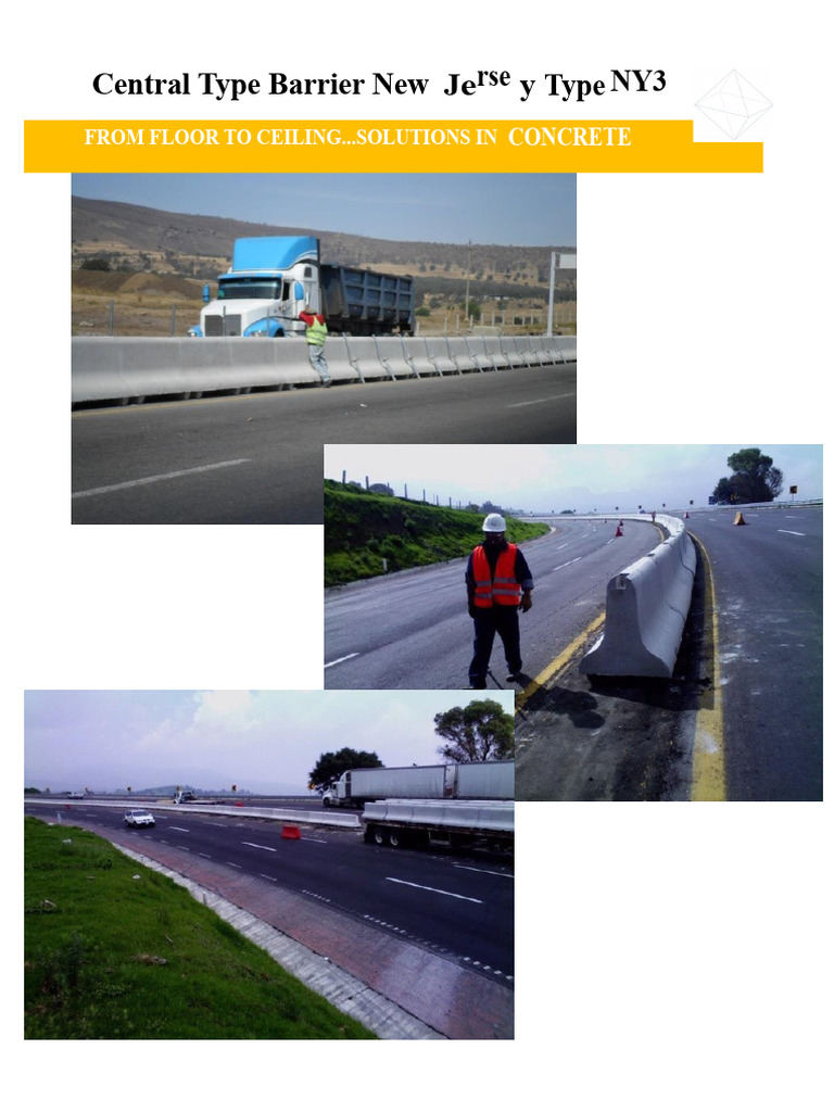 New Jersey Central Type Barriers | PDF | Concrete | Materials
