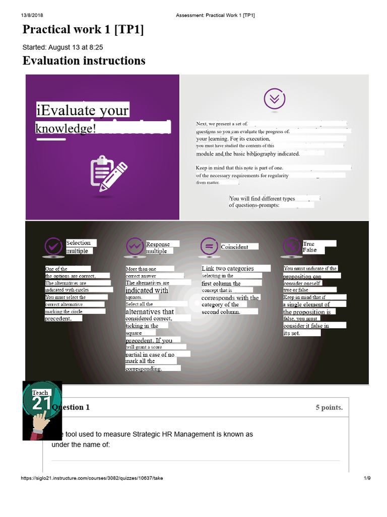 HR Evaluation Practical Work 1 (TP1) | PDF | Human Resource Management ...