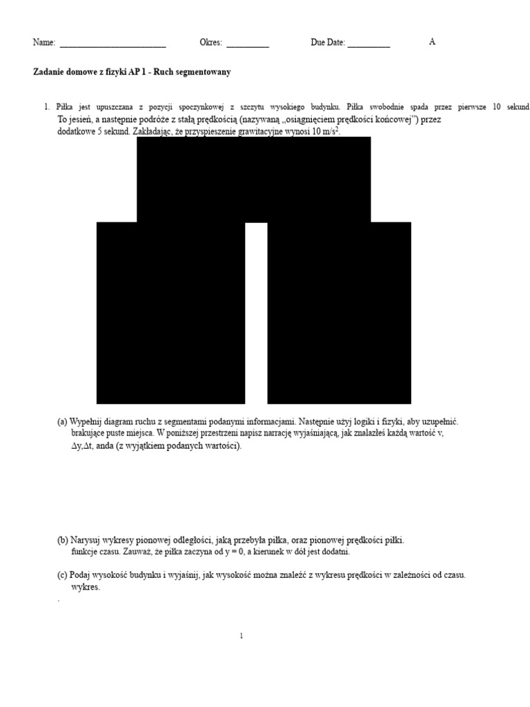 Praca domowa - Ruch segmentowy | PDF