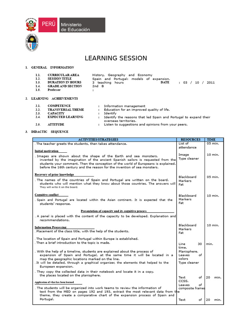 Learning Session - Expansion of Spain and Portugal Model | PDF | Spain ...