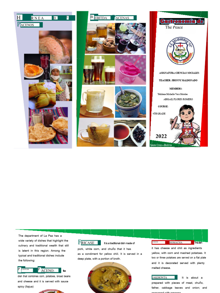 Traditional Dishes of La Paz, Bolivia | PDF | Sauce | Foods