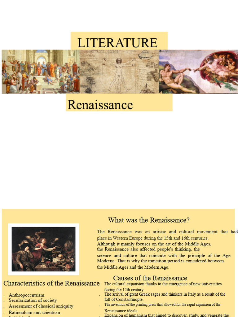 Renaissance Literature Overview | PDF | Renaissance | Poetry