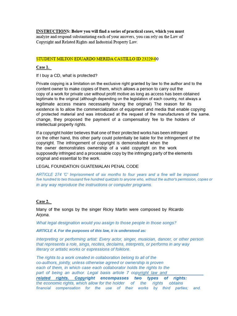 Copyright and Intellectual Property Cases | PDF | Copyright | Copyright ...