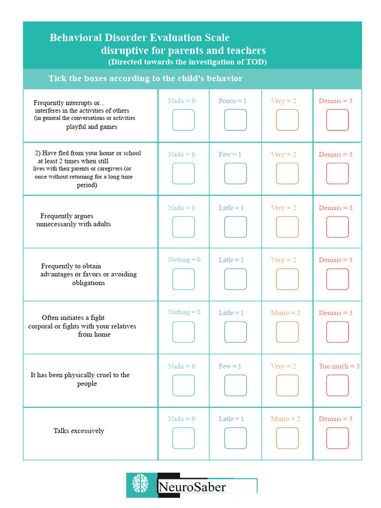 TOD Evaluation Scale | PDF | Human Life Stages | Human Development