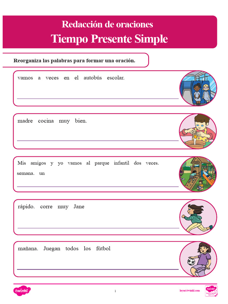 Mi Bi 1647060174 Hoja de trabajo del tiempo presente simple Ver 2 | PDF
