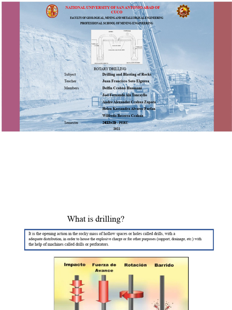 ROTARY DRILLING | PDF | Drill | Drilling