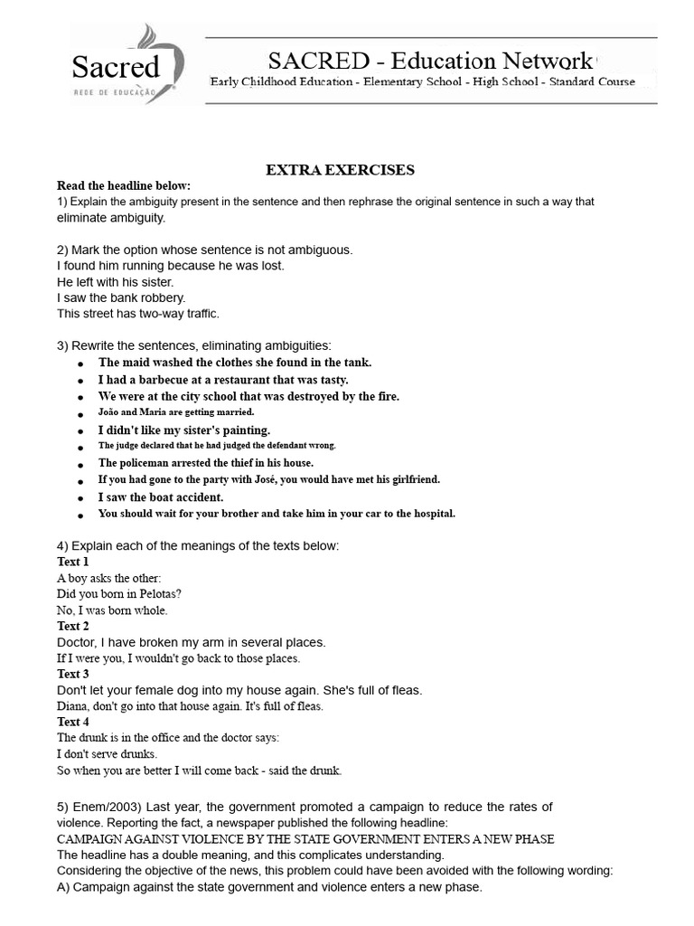 exercises ambiguity answer key September 28 2014.pdf | PDF