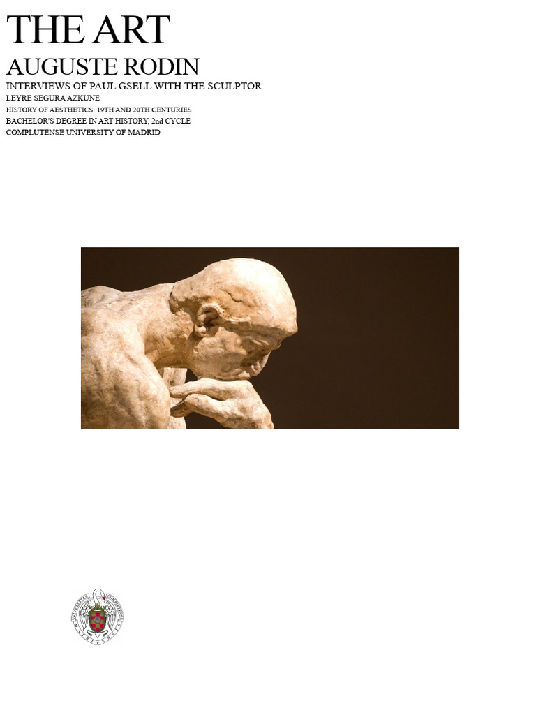 Rodin, Auguste - The Art - Conversations Collected by Paul Gsell | PDF ...