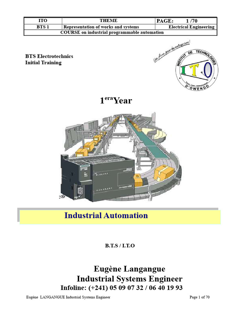 Automatic Control Course ITO BTS 1 2020 | PDF | Boolean Algebra ...