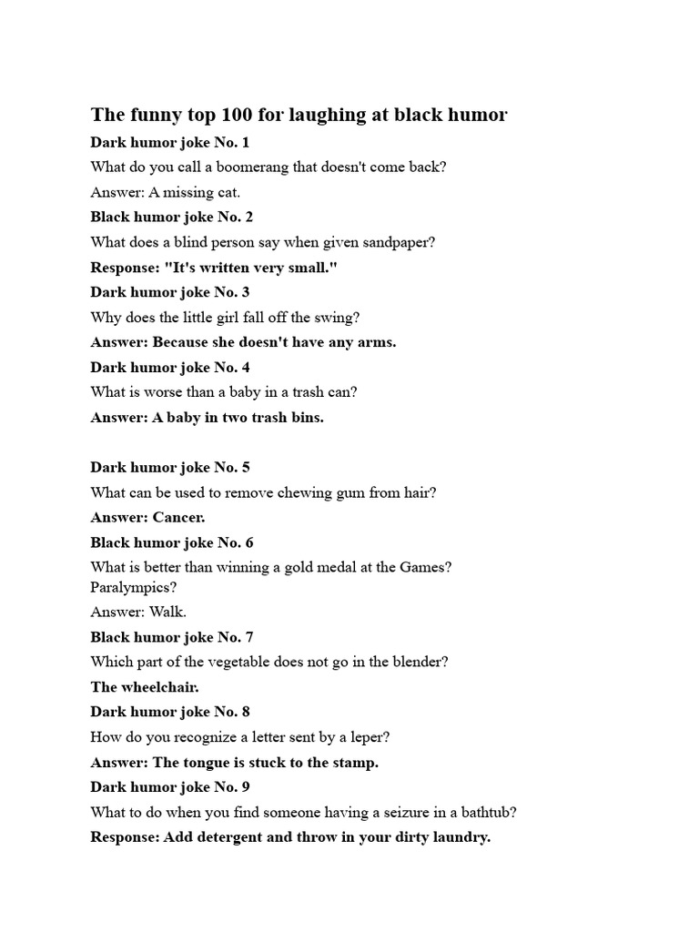 The Funny Top 100 To Laugh at | PDF | Jokes