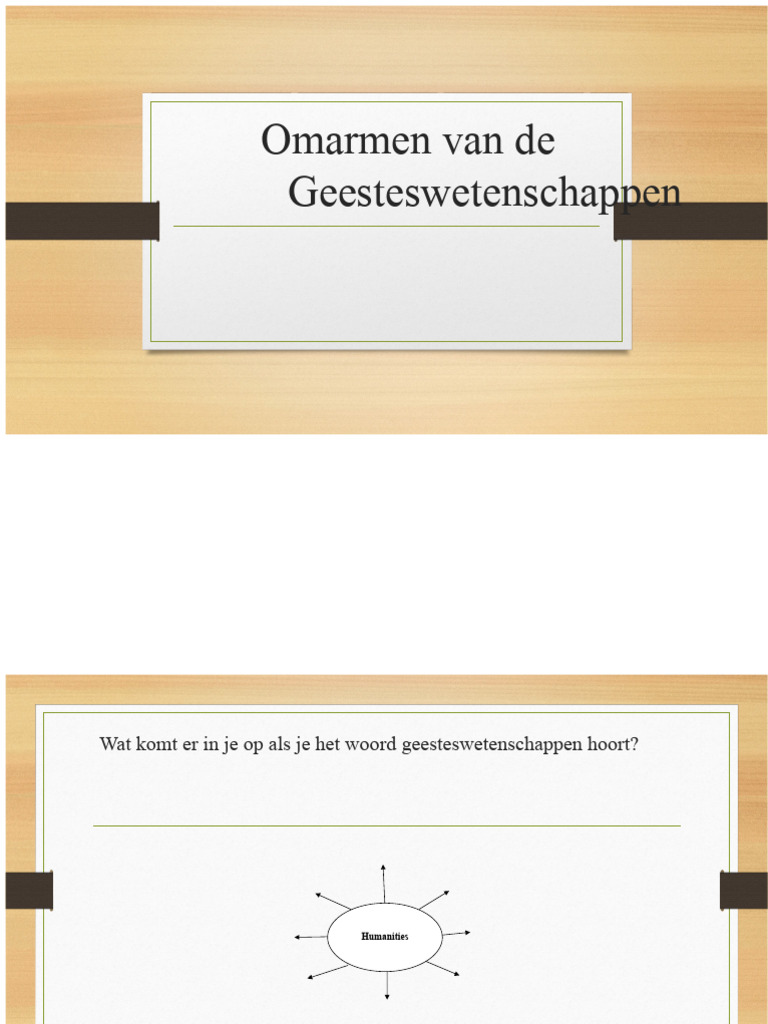 De Menswetenschappen Omarmen | PDF