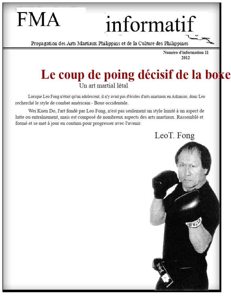 Leo Fong : Boxe et Wei Kuen Do | PDF | Jeet kune do | Bruce Lee