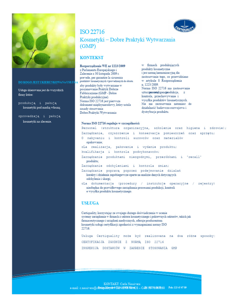 CQY ISO 22716 Ed02 | PDF