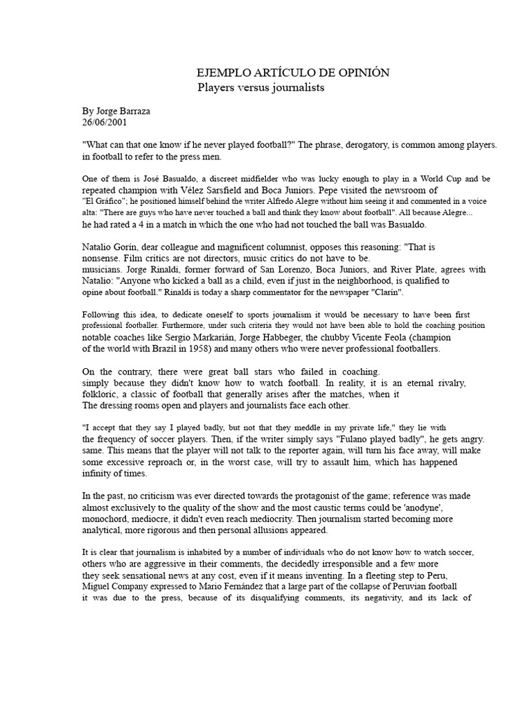 EXAMPLE OPINION ARTICLE | PDF