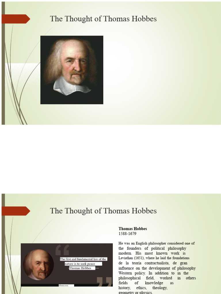 The Thought of Thomas Hobbes.pptx | PDF