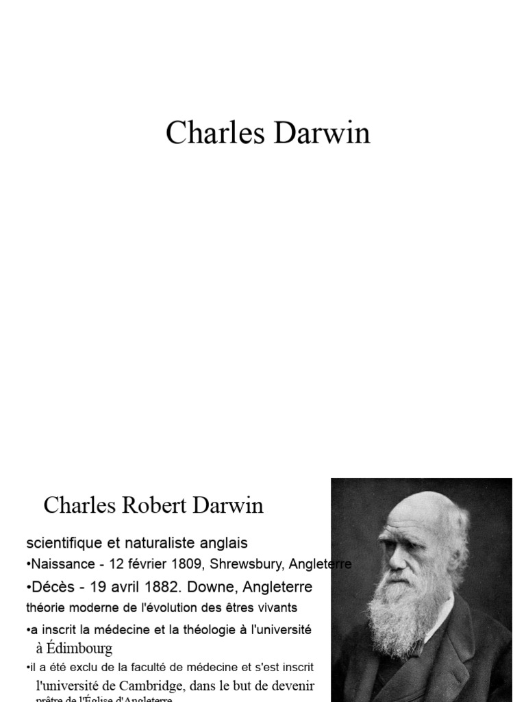 Darwin et la théorie de l'évolution | PDF