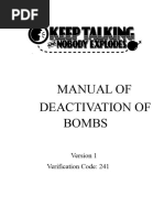 Bomb Defusal Manual v1 | PDF