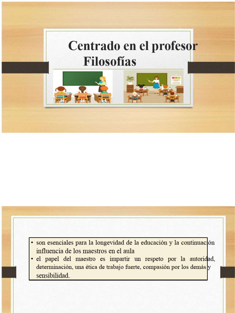 Filosofías Educativas Centradas en el Profesor | PDF | Constructivismo ...