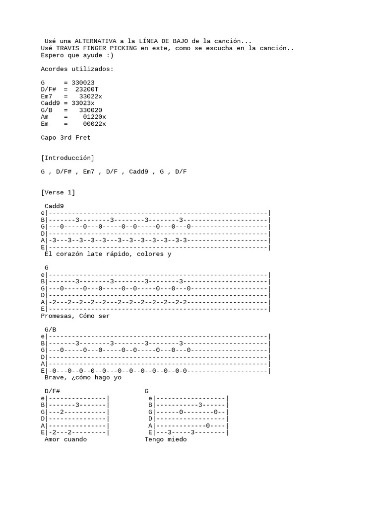 Acordes y letra de "Mil Años" | PDF | Singles (Música) | Música
