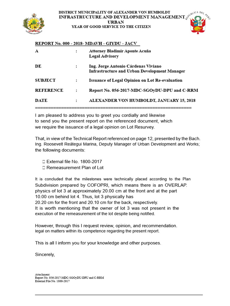 Legal Advisory Report Remensura | PDF