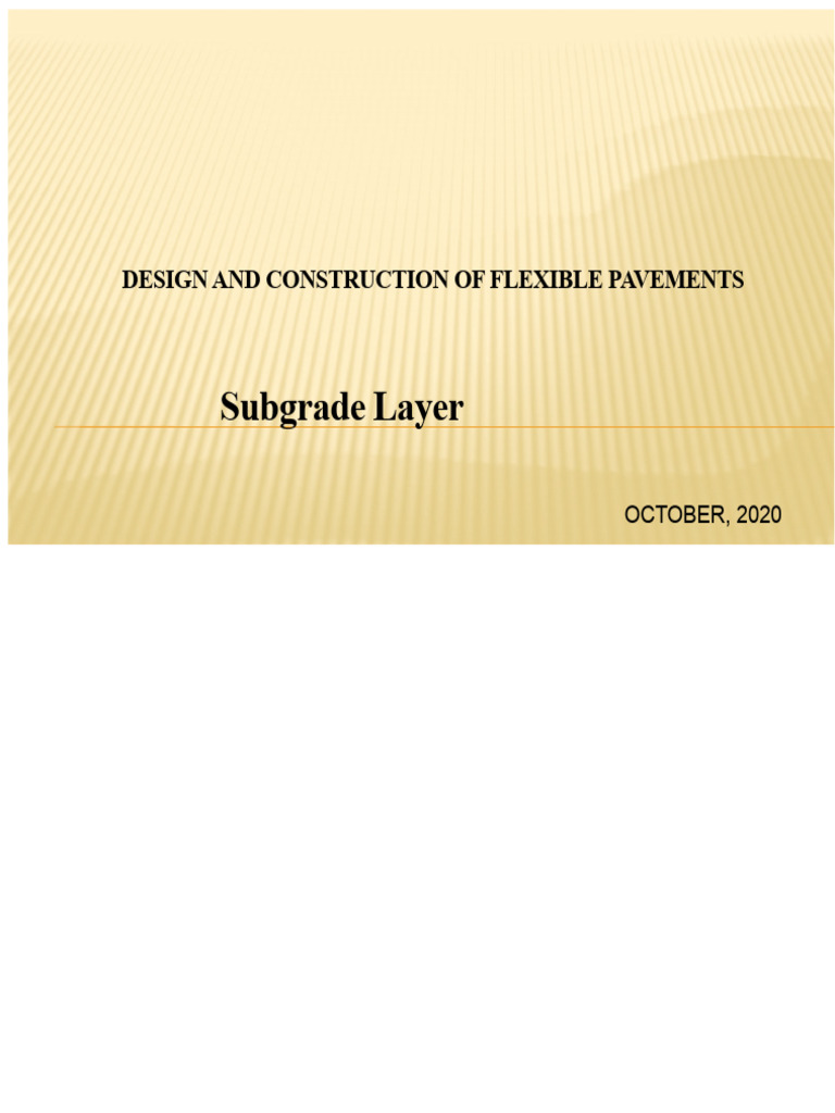 Presentation Subgrade | PDF | Road Surface | Road