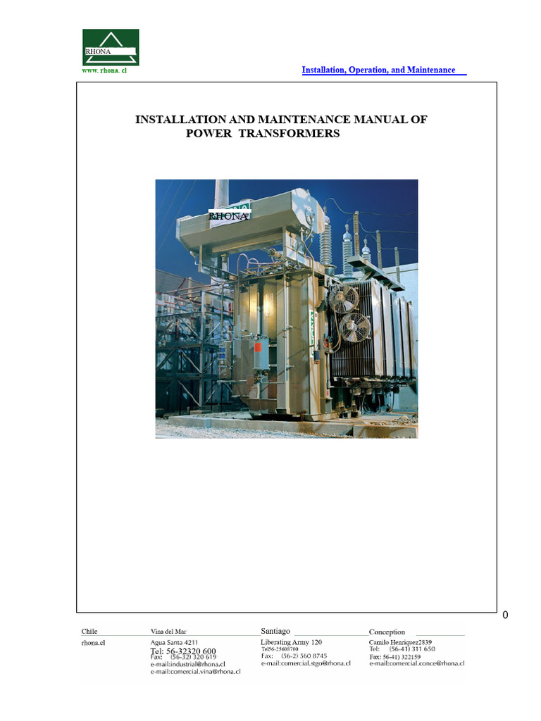 Power Transformer Manual R3 | PDF | Transformer | Insulator (Electricity)