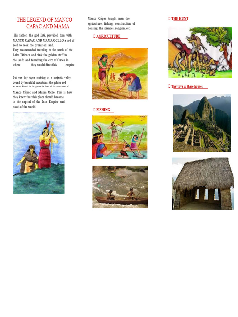 THE LEGEND OF MANCO CAPAC AND MAMA.docx | PDF