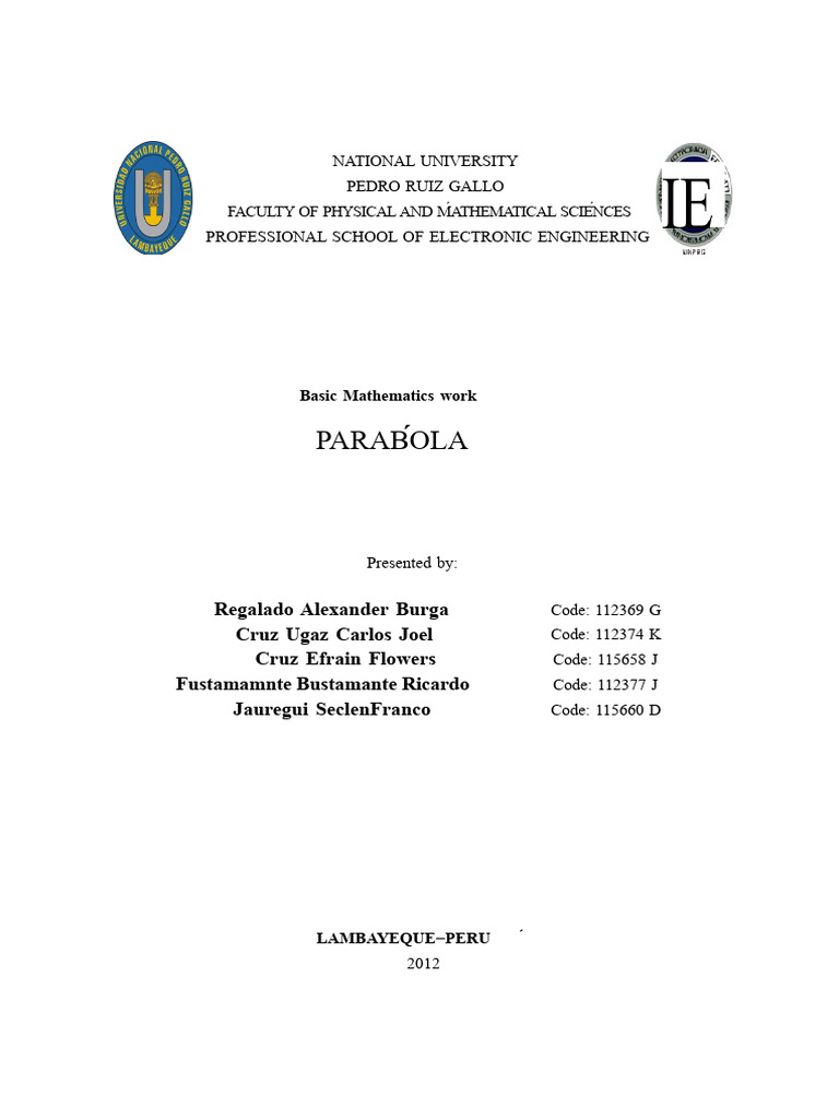 Parabola | PDF | Euclid | Differential Geometry