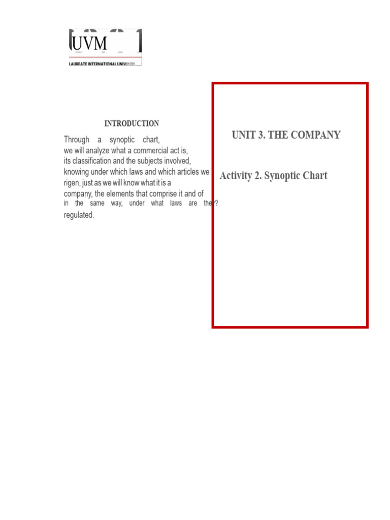 ACTIVITY 2. SYNOPTIC CHART. COMMERCIAL LAW | PDF | Goods | Property