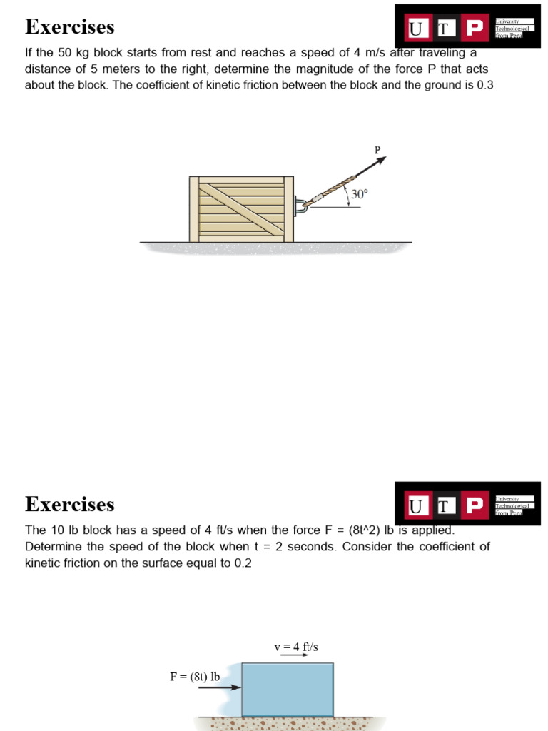 s02 exercises | PDF | Force | Friction