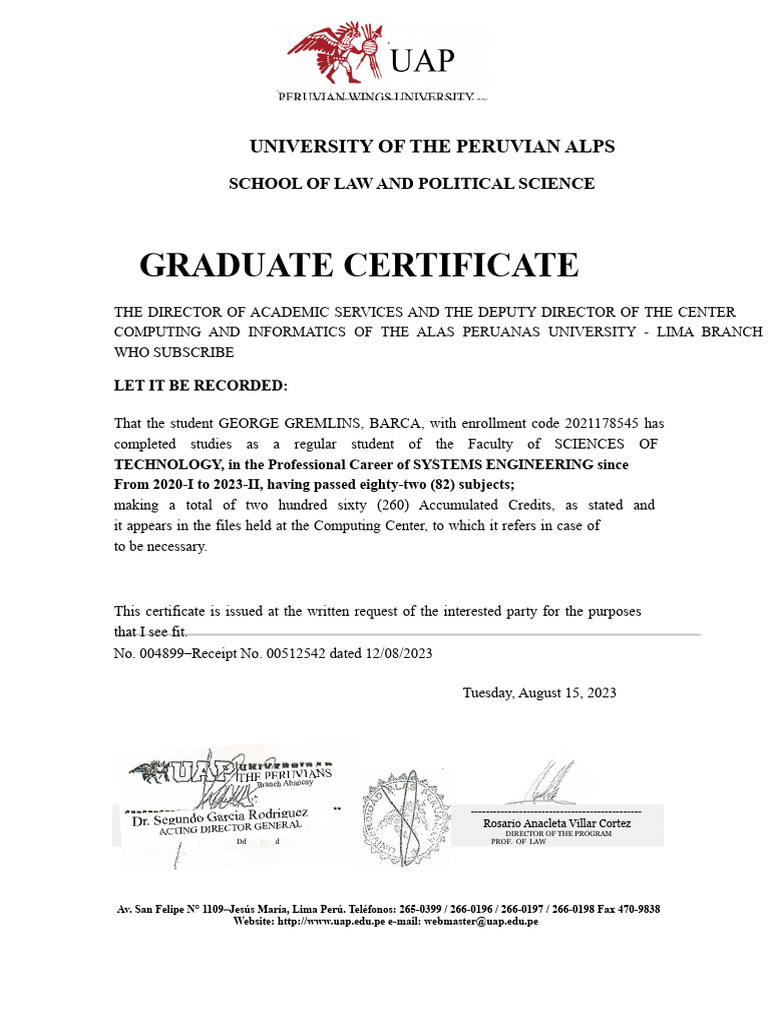 Graduate Certificate in Systems Engineering | PDF