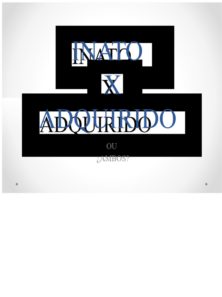 Comportamiento INNATO X ADQUIRIDO (1).pptx | PDF | Comportamiento ...