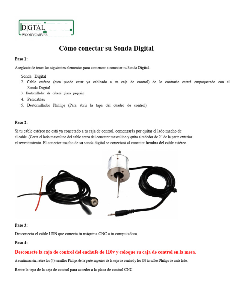 Cómo Conectar Su Sonda Digital en PlanetCNC TNG | PDF | Tornillo ...
