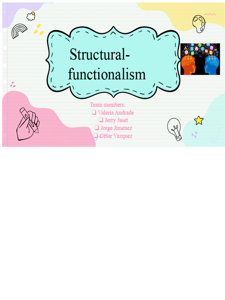 structural-functionalism | PDF | Social Psychology | Psychology