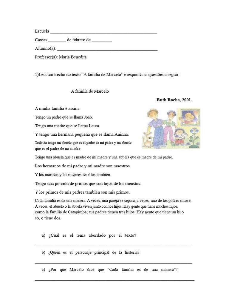 Actividad - La Familia | PDF