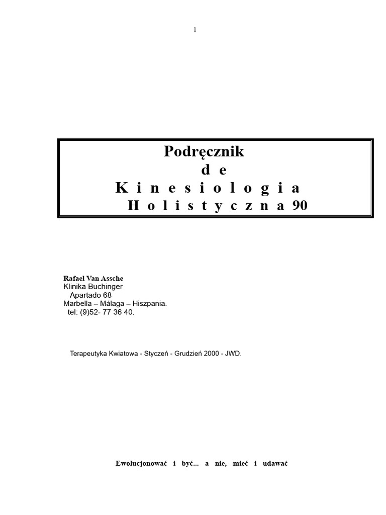Podręcznik Kinezjologii Holistycznej _ 2000.pdf | PDF