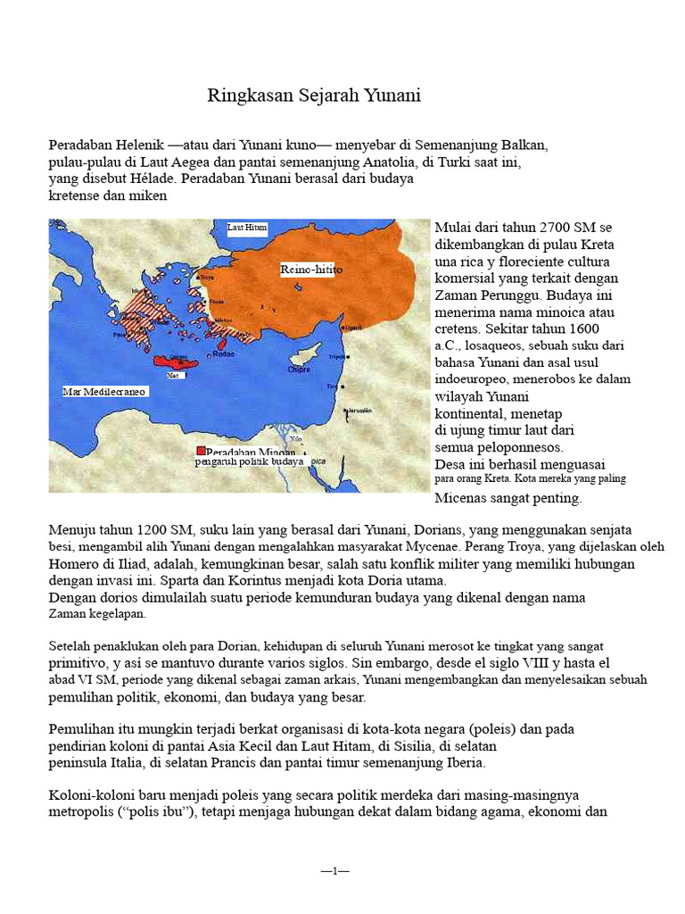 Sejarah Peradaban Yunani Kuno | PDF