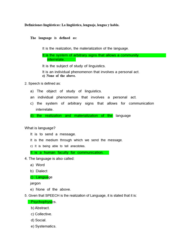 1st. Weekly II. BIM II - Language | PDF