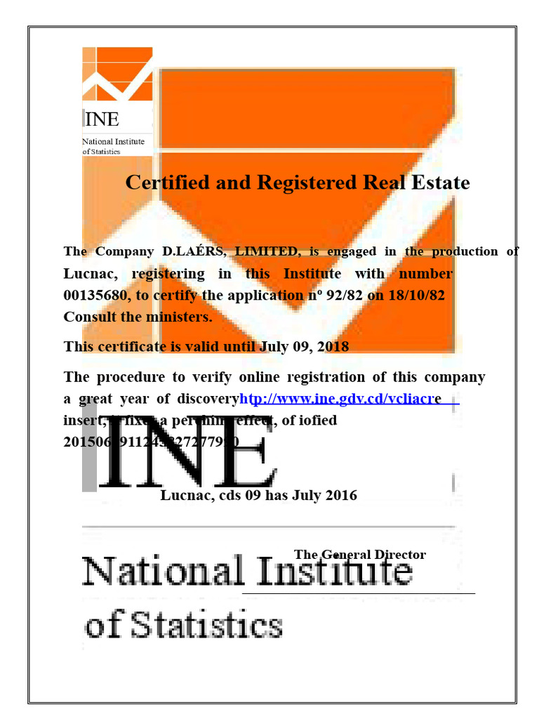 Certified Real Estate Registration Process | PDF