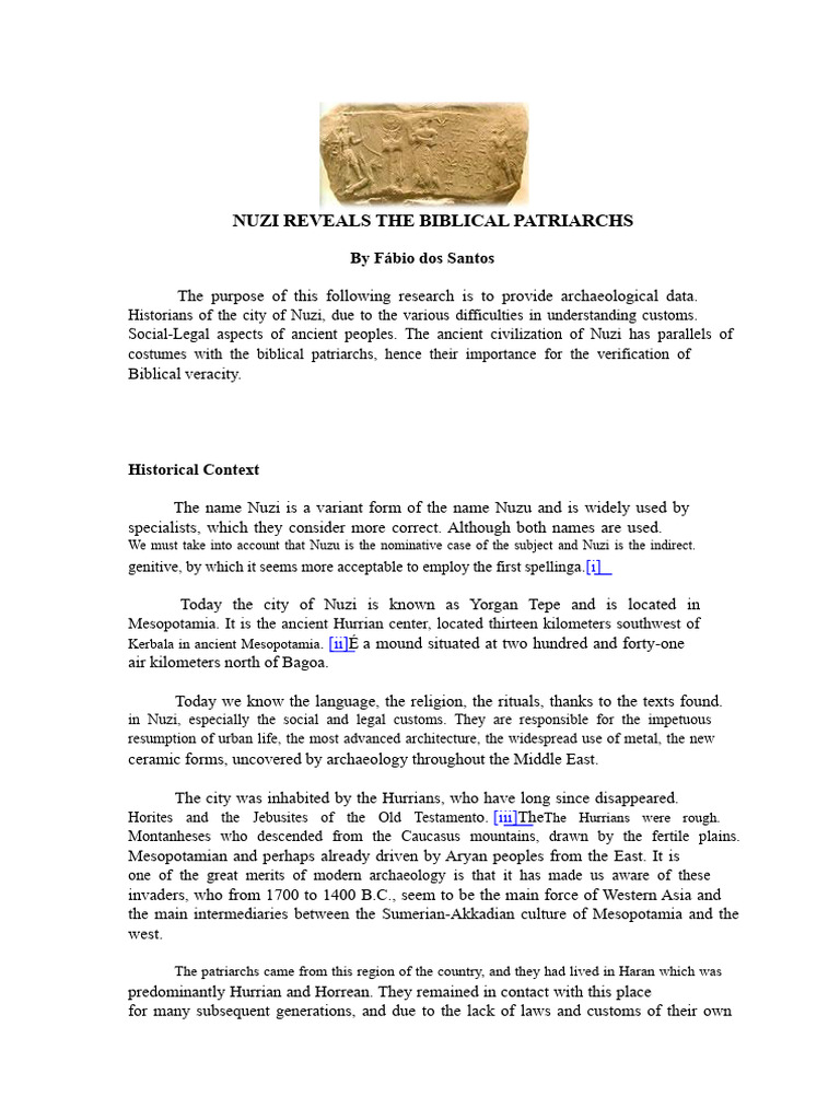 Nuzu Laws and The Biblical Patriarchs | PDF | Book Of Genesis | Jacob
