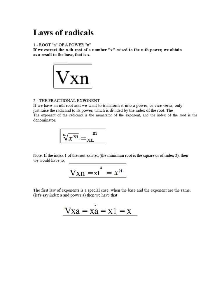 Laws of the Radicals | PDF