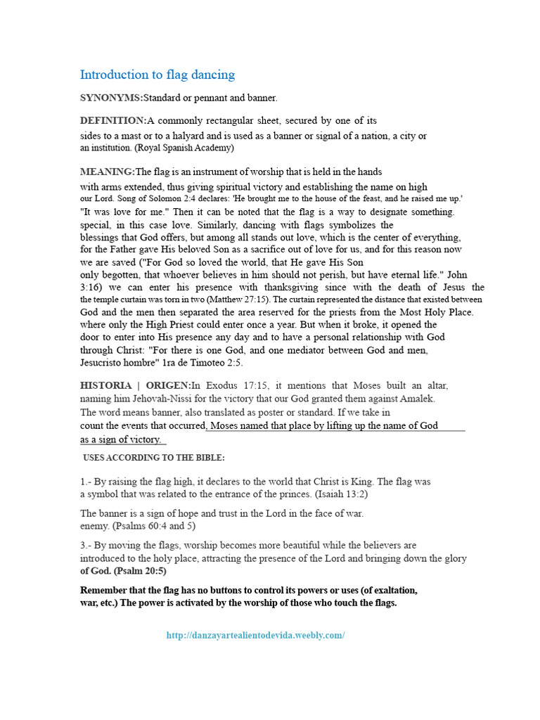 Understanding Flag Dancing in Worship | PDF | Religious Belief And Doctrine