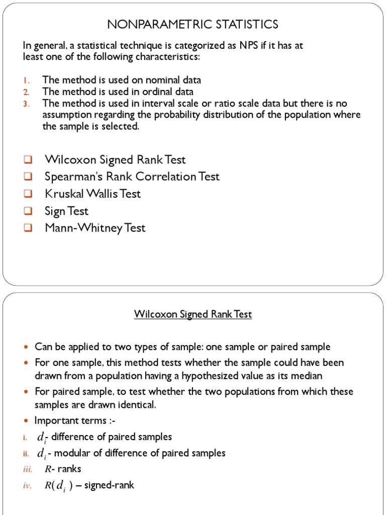 Wilcoxon Sign Test | PDF | Correlation And Dependence | Statistical ...