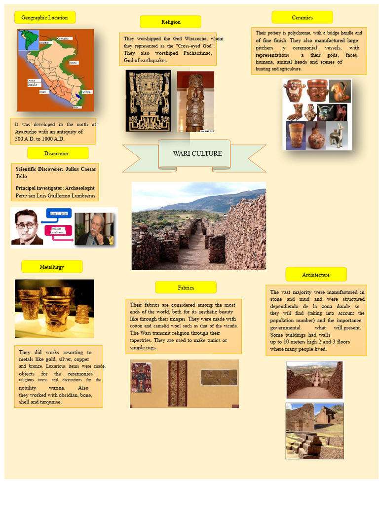 WARI CULTURE INFOGRAPHIC - CAMILA CUADRA GUIMAREY | PDF