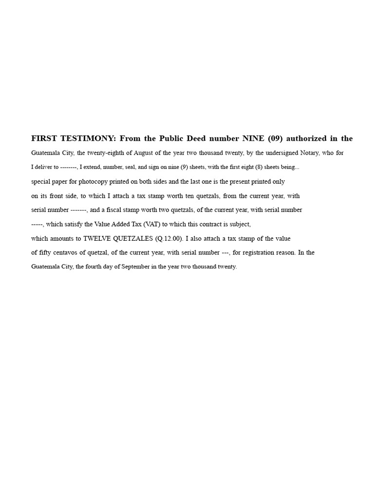 FIRST TESTIMONY | PDF