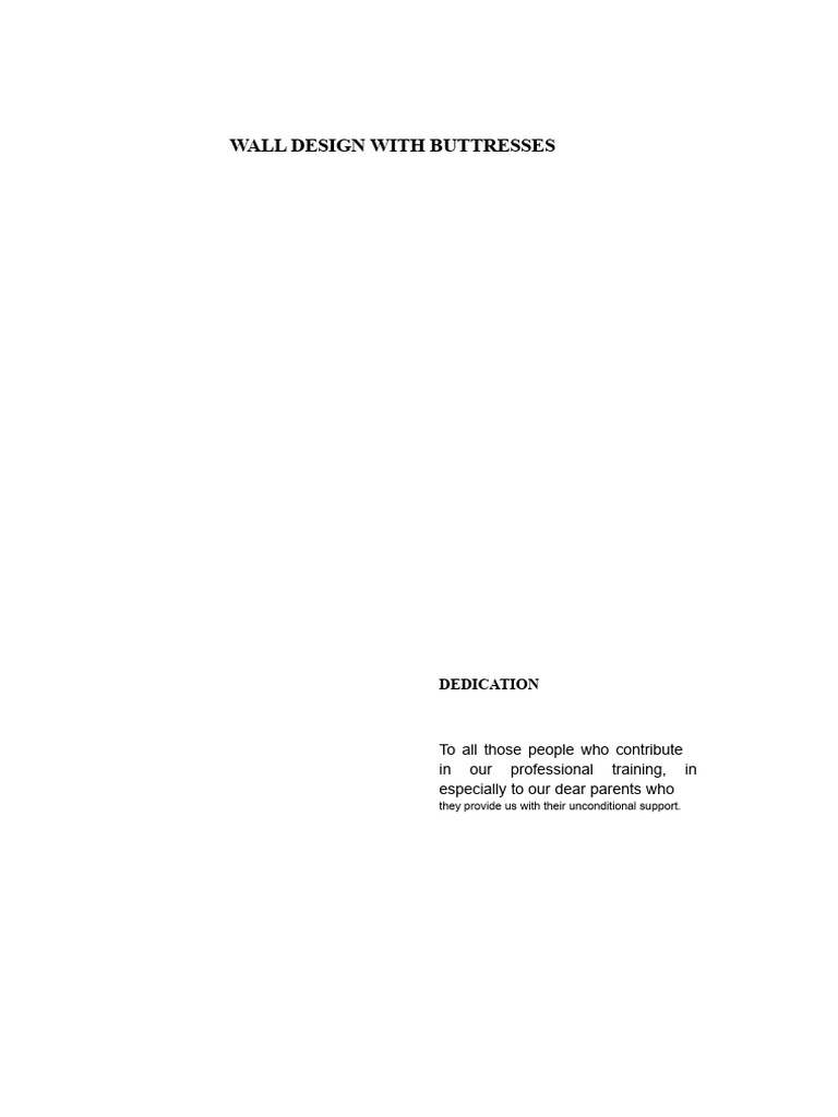 Design of Walls with Buttresses | PDF | Civil Engineering | Structural ...