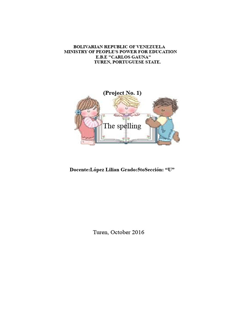 Spelling Improvement Project for 5th Grade | PDF | Communication | Learning