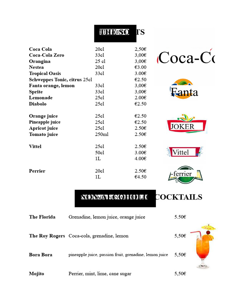 RATES-BAR | PDF | Drink | Juice