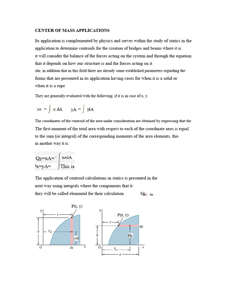 Applications of Center of Mass and Moment of Inertia | PDF | Beam ...